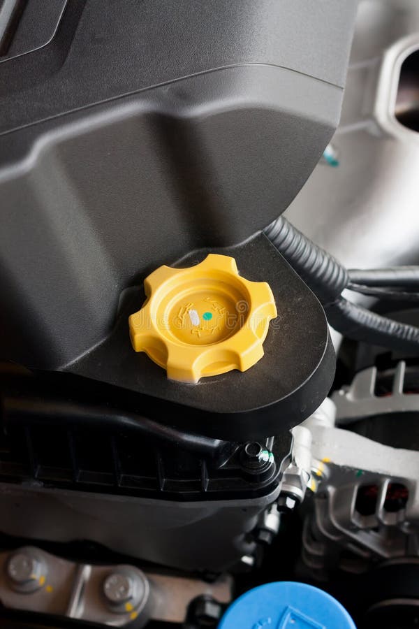Engine oil cap in car hood stock image. Image of automotive - 75069845