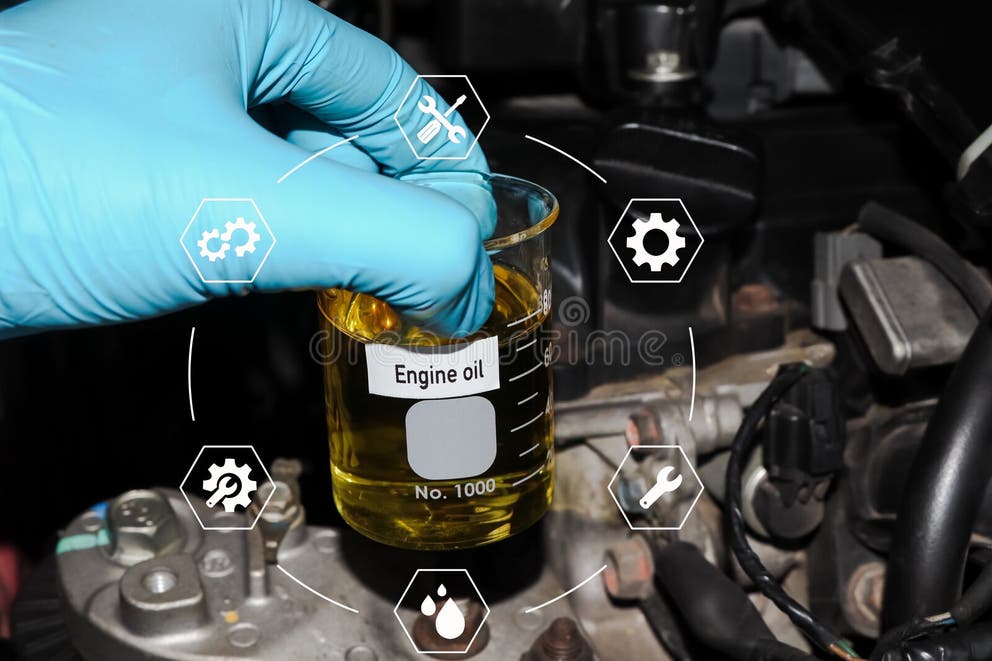 Engine Oil in Container, Science Experiment Concept Stock Photo - Image ...