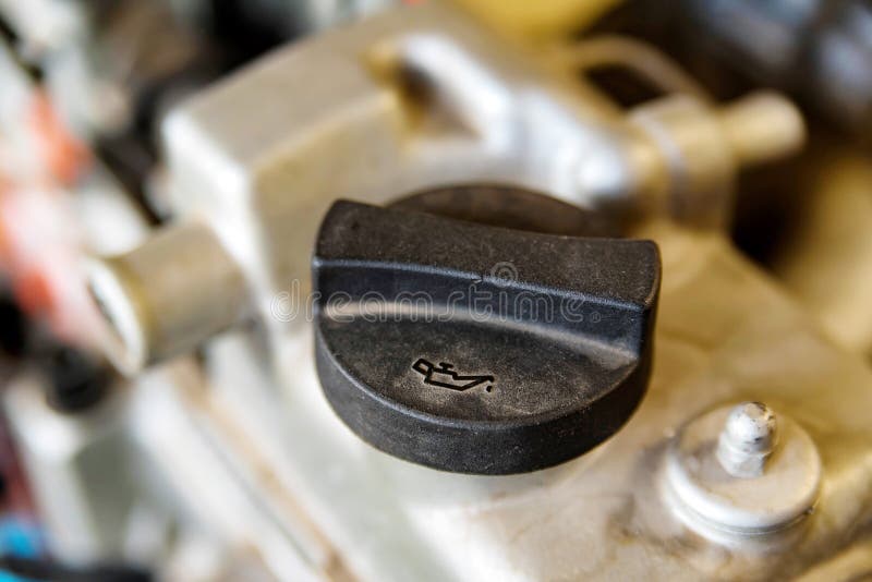 Neck of Engine for Engine Oil. Close Up Stock Photo - Image of motor ...