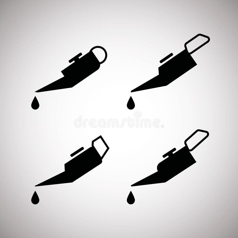 Engine Oil Icons Design Vector Flat Isolated Illustration Stock Vector ...