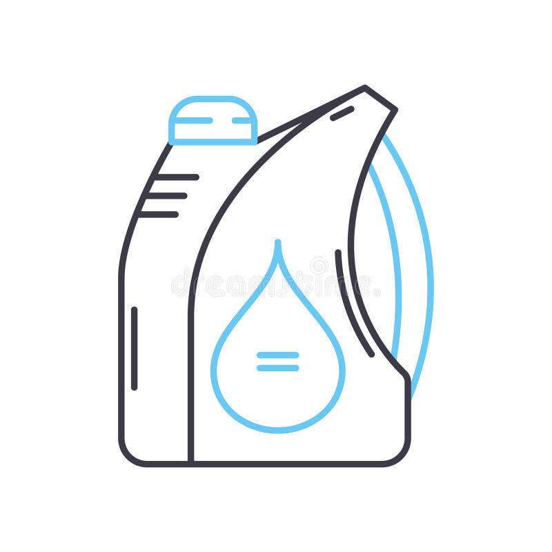 Engine Oil Line Icon, Outline Symbol, Vector Illustration, Concept Sign ...