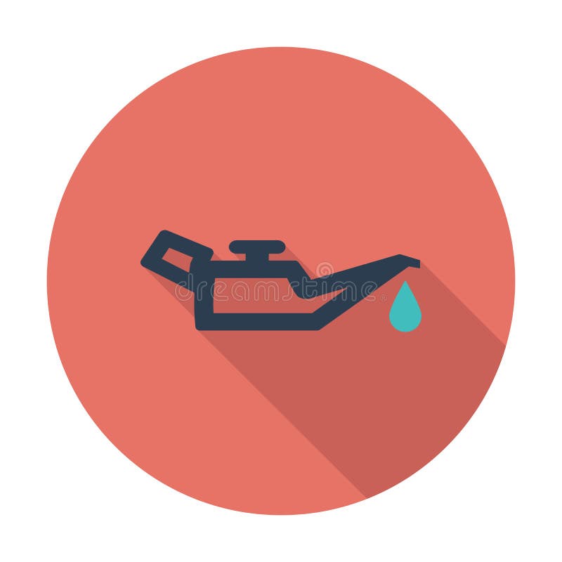 Cans of Engine Oil Flat Icon Stock Vector - Illustration of black, icon ...