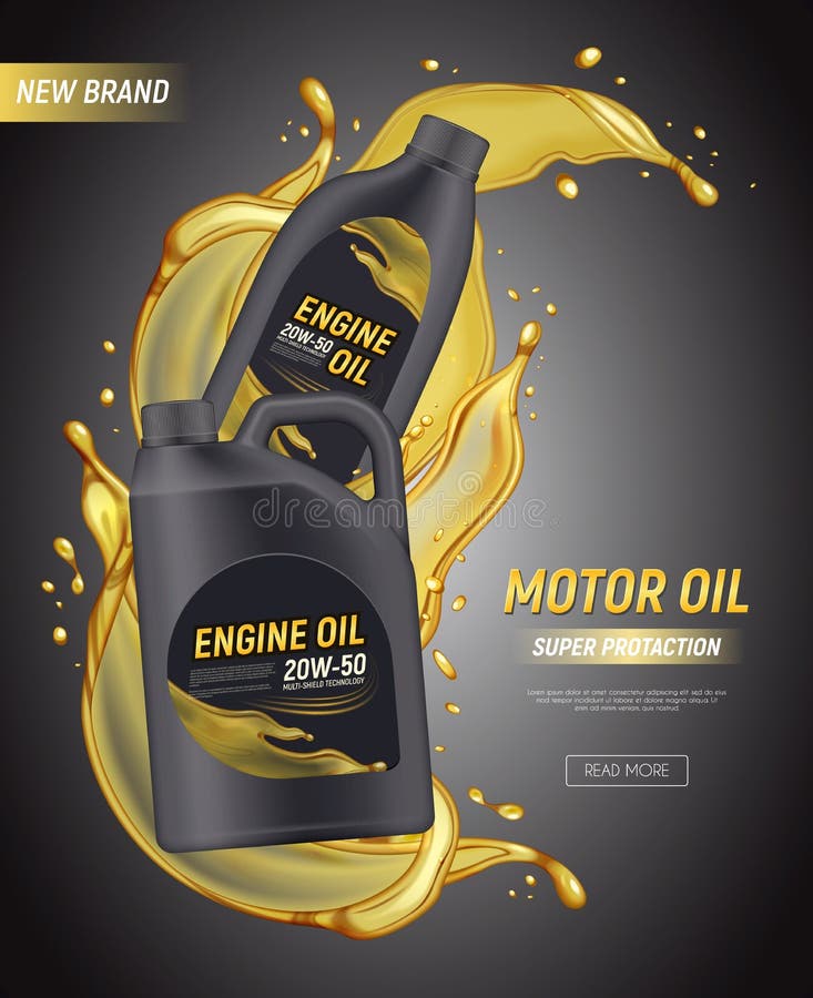 Engine Oil Splashes Poster stock vector. Illustration of automotive ...