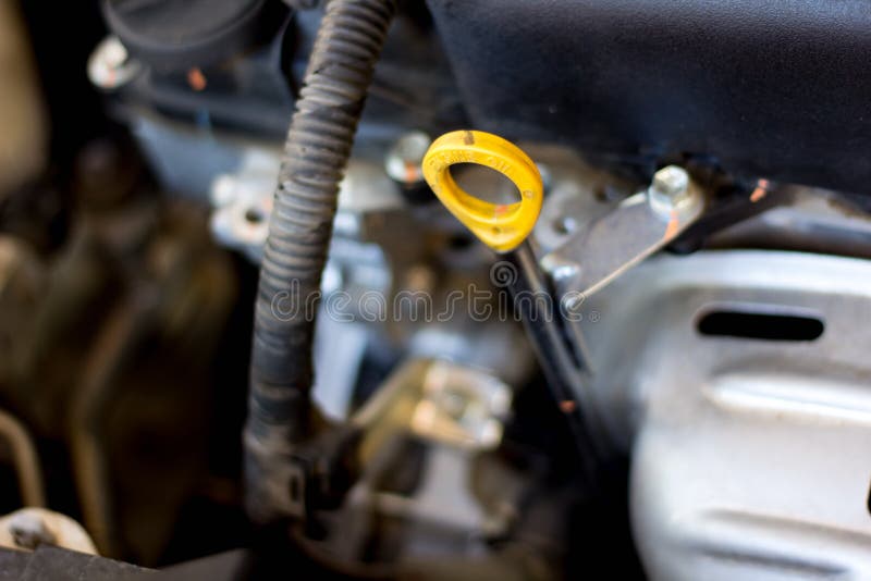 Engine Oil Dip Stick Spare Part Stock Image - Image of stick, garage ...