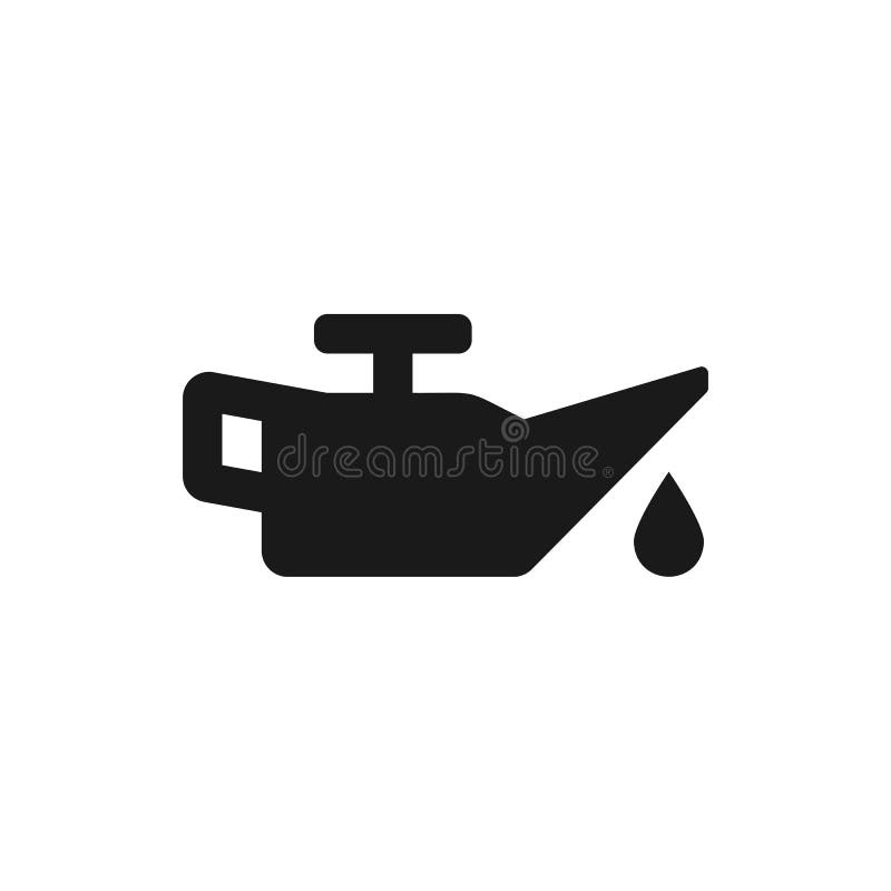 Engine Oil Vector Icon. Car Machine Oil Symbol Isolated. Vector ...