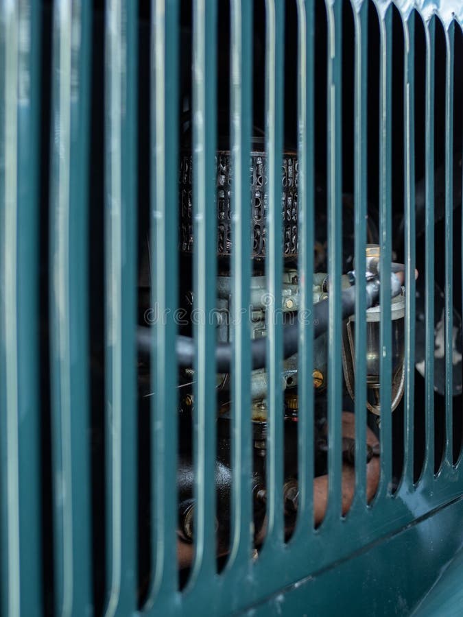 Engine of an Old Car As Seen from Its Lateral Stock Photo - Image of ...