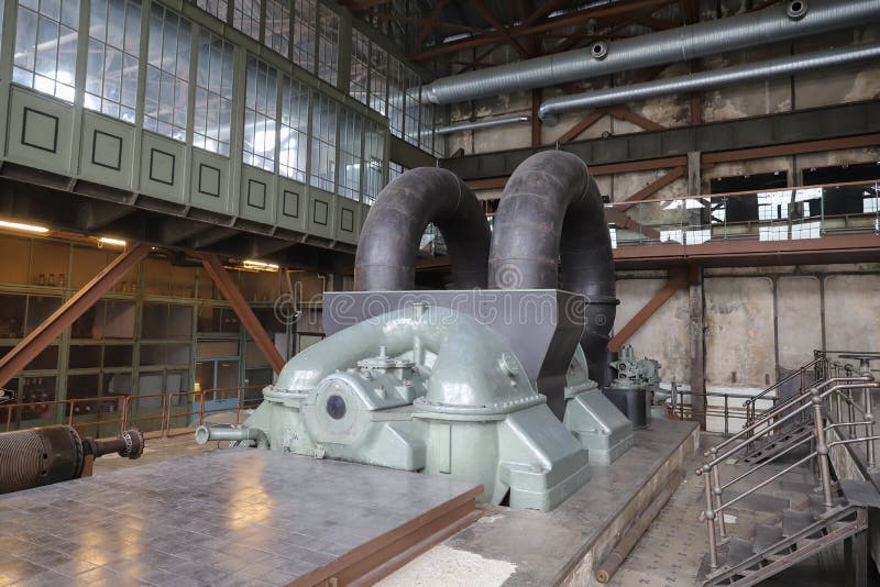 Engine of an Old Power Plant Stock Photo - Image of station, creepy ...
