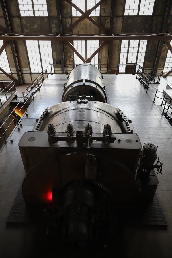 Engine of an Old Power Plant Editorial Stock Image - Image of retro ...