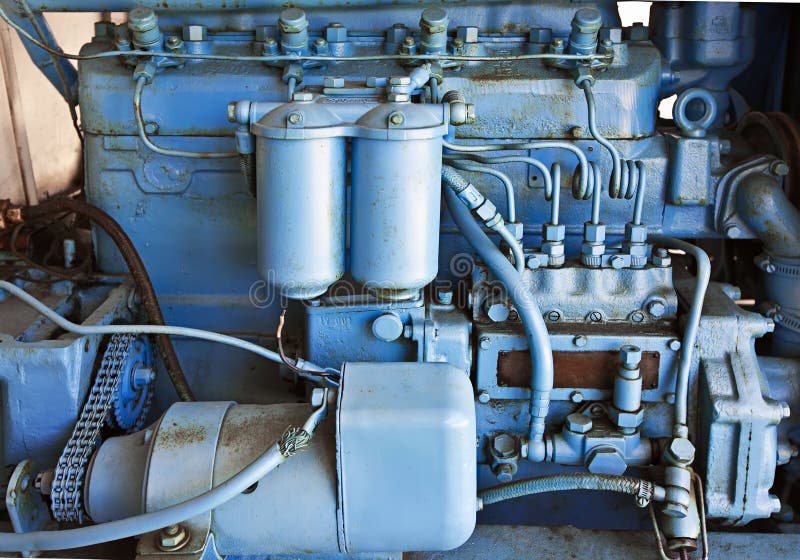 Engine of old tractor stock photo. Image of rusty, summer - 57423004