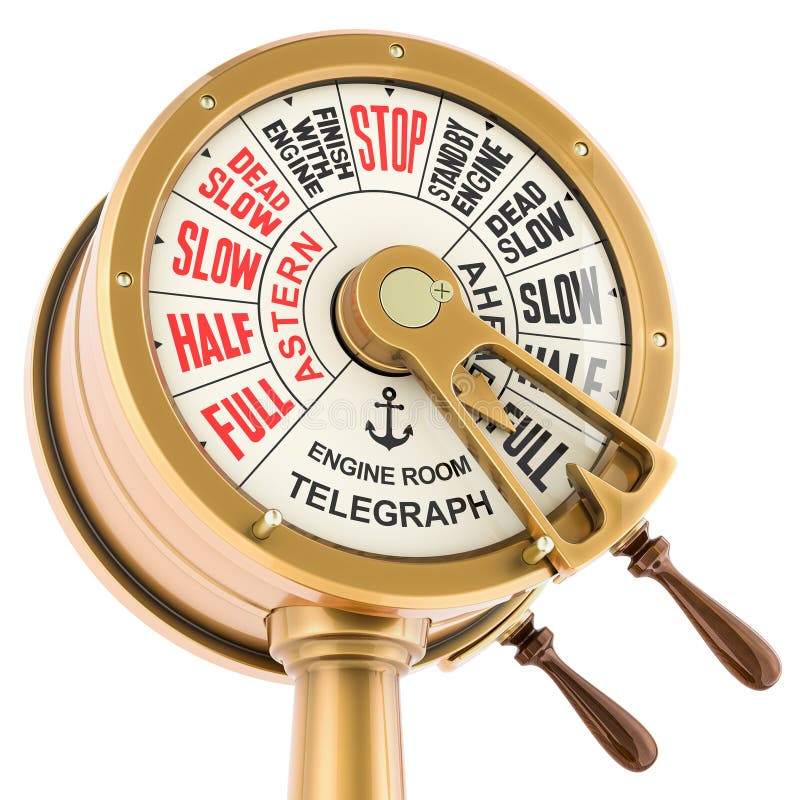 Engine Order Telegraph. Maritime Nautical Brass Ships Telegraph Stock ...