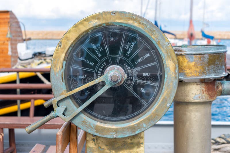 Engine order telegraph stock image. Image of background - 107583029