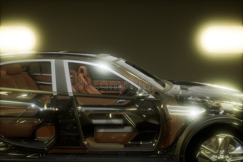 Engine and Other Parts Visible in Car Stock Photo - Image of equipment ...