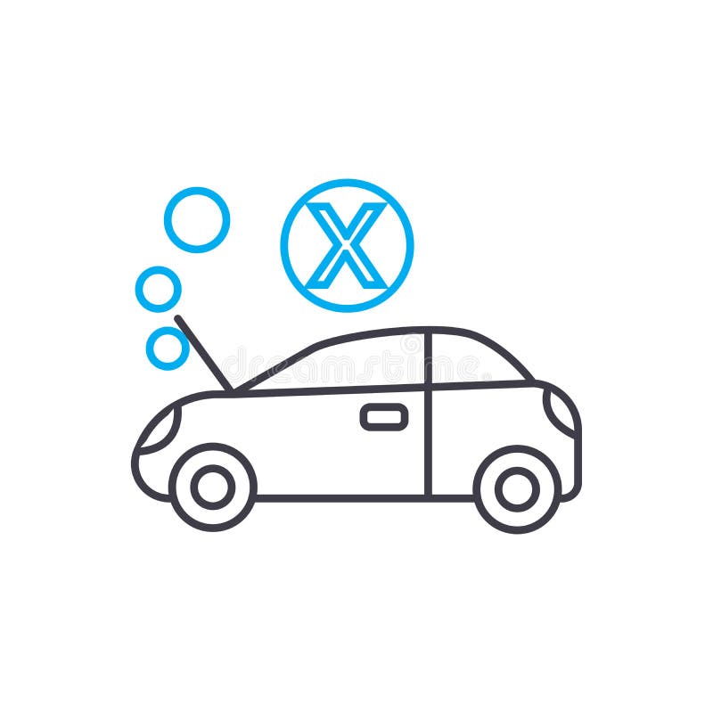 Engine Overheating Vector Thin Line Stroke Icon. Engine Overheating ...