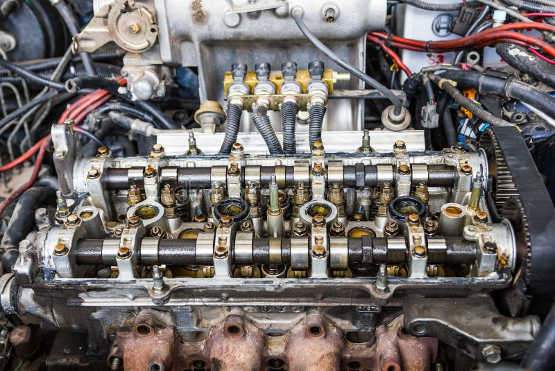 Car Engine Parts Labeled