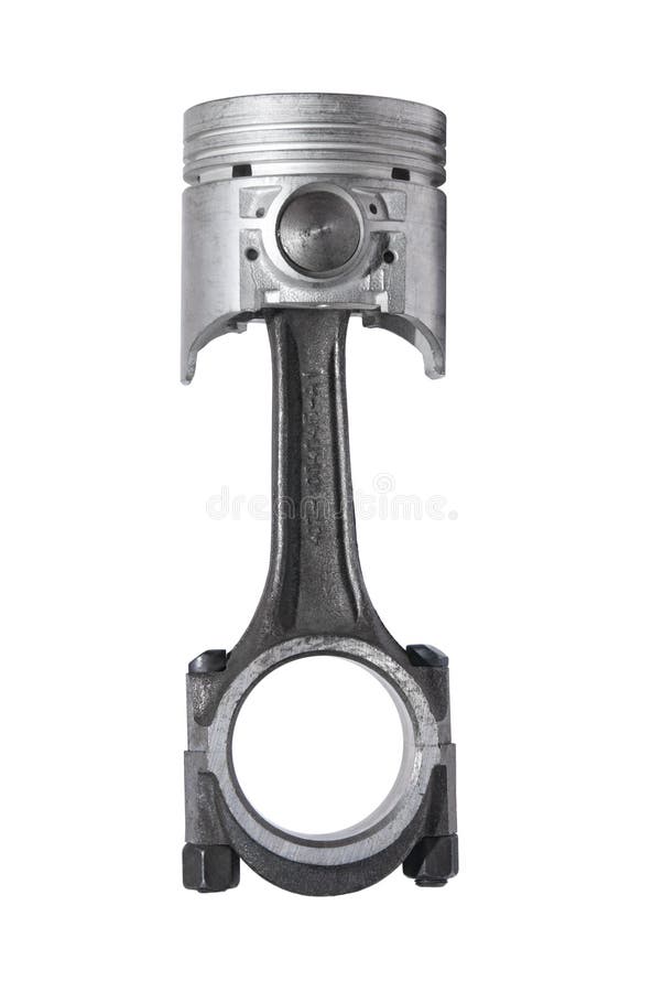 Engine Piston and Connecting Rod Stock Photo - Image of element ...