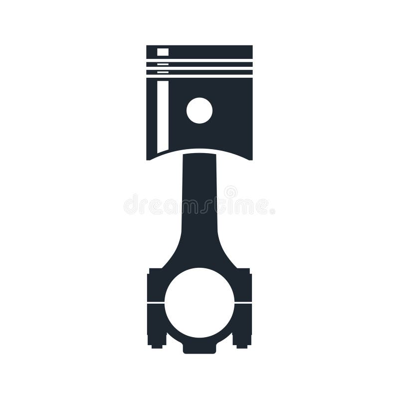 Engine Piston and Connecting Rod Icon. Vector Illustration Stock Vector ...