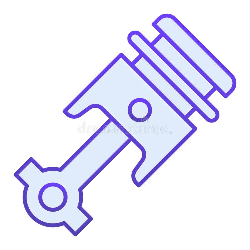 Engine Piston Flat Icon. Auto Piston Blue Icons in Trendy Flat Style ...