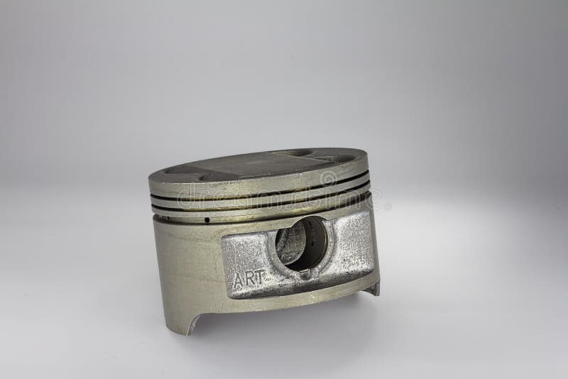 Old Piston With Rings And Original Parts Isolated Stock Photo - Image ...