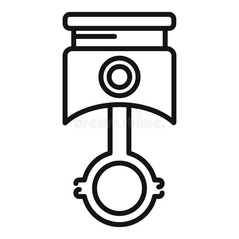 Engine Piston Icon Vector Illustration Stock Vector - Illustration of ...