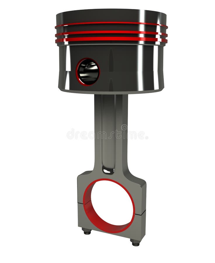 Piston 3D render stock illustration. Illustration of engine - 69837683