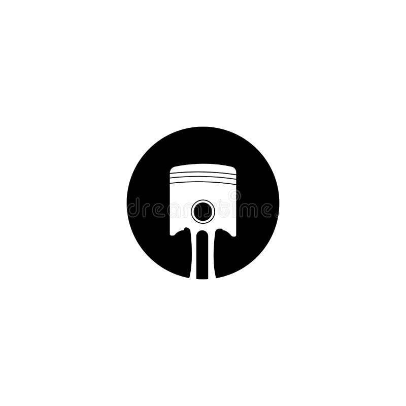 Engine Piston Logo Icon Vector Car Vehicle, Drive Tool, Retro ...