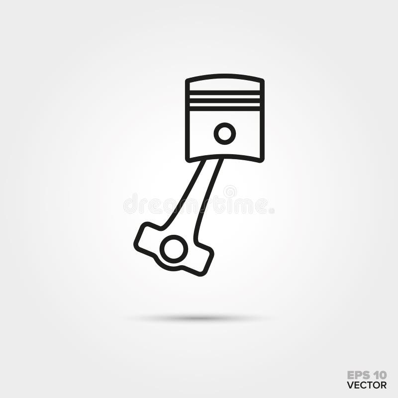 Engine piston vector icon stock vector. Illustration of service - 115590214