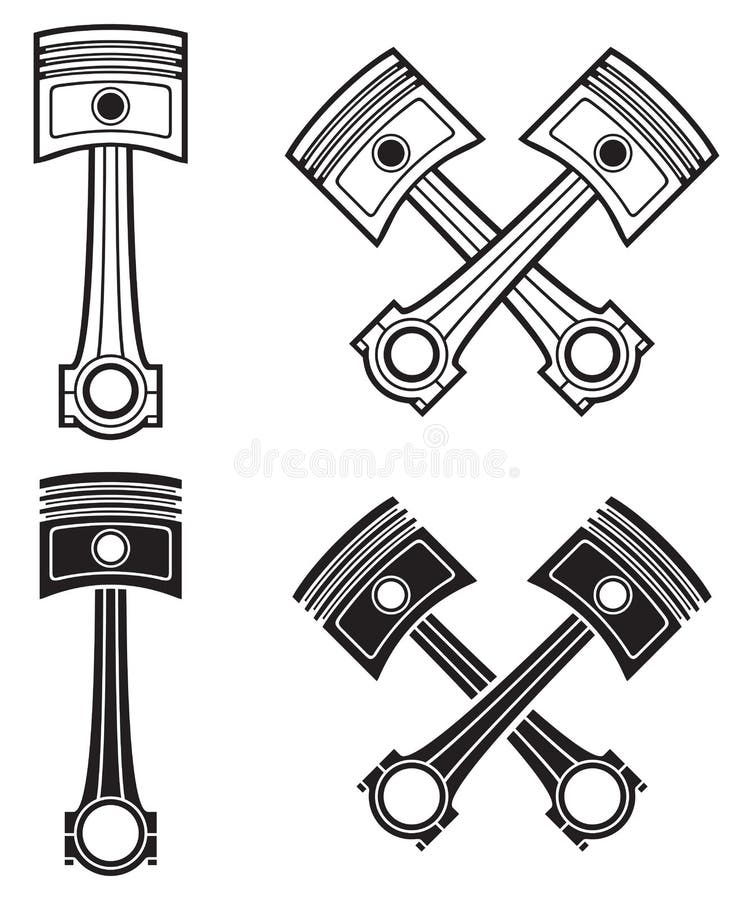 Engine Pistons Design Vector Illustration Stock Vector - Illustration ...