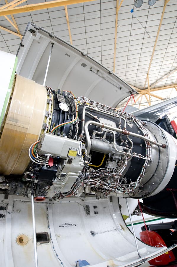 Jet Engine on a Private Plane - Bombardier Stock Photo - Image of ...