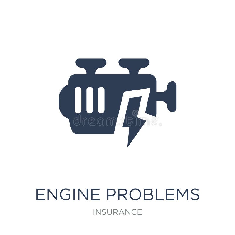 Engine Problems Icon. Trendy Flat Vector Engine Problems Icon on Stock ...