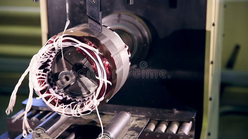 Engine Production Factory. Electric Engine Production Process. Stock ...
