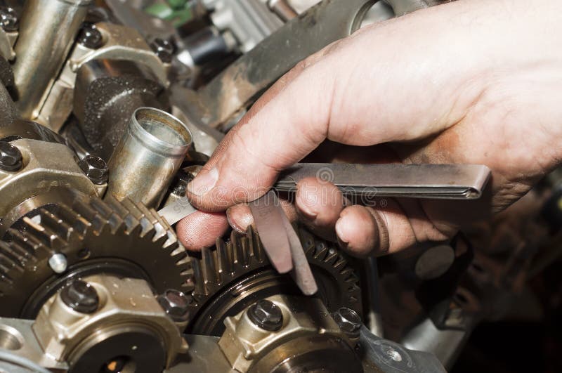 Engine repair close up. stock photo. Image of fuel, profession - 27883710