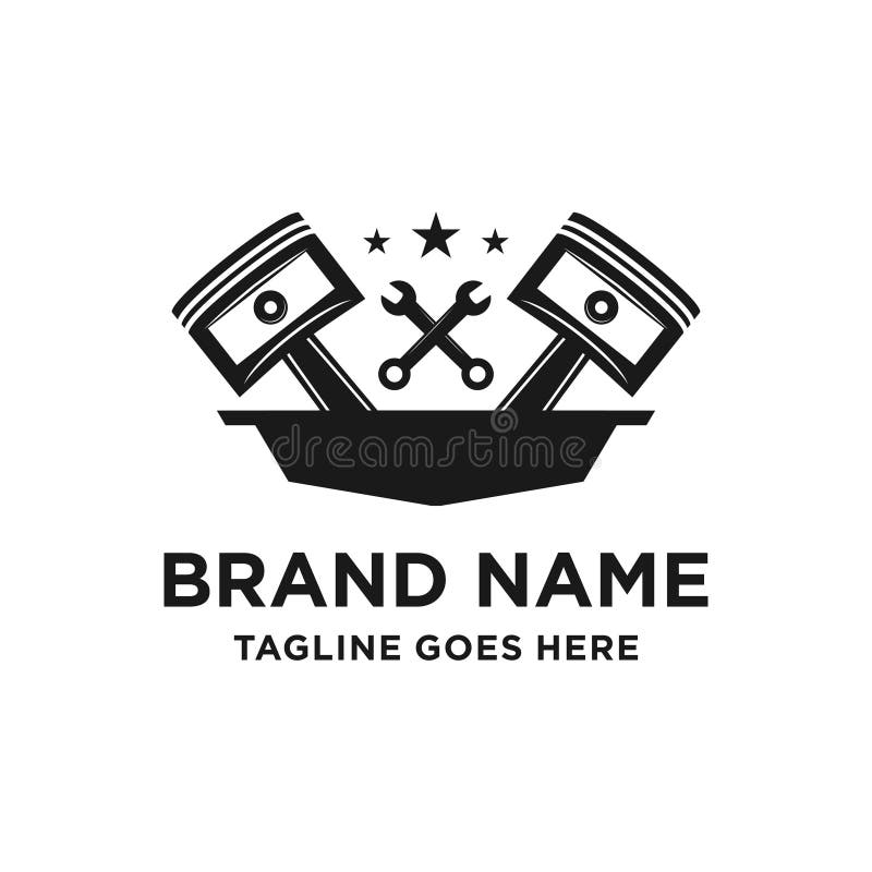 Engine repair logo stock illustration. Illustration of black - 153342264