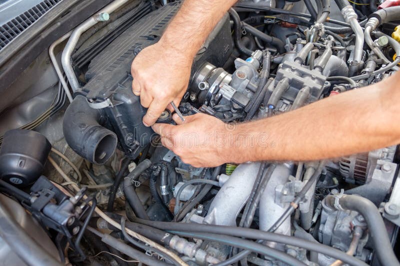 Engine repairing stock image. Image of broken, repairing - 128027891