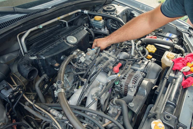 Engine repairing stock image. Image of manual, repair - 129602159