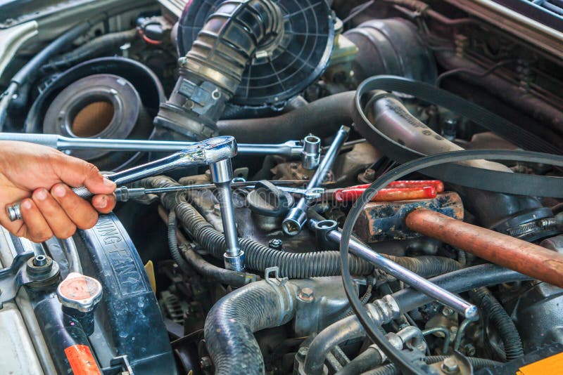 Engine repairing stock photo. Image of energy, exhibition - 53725044