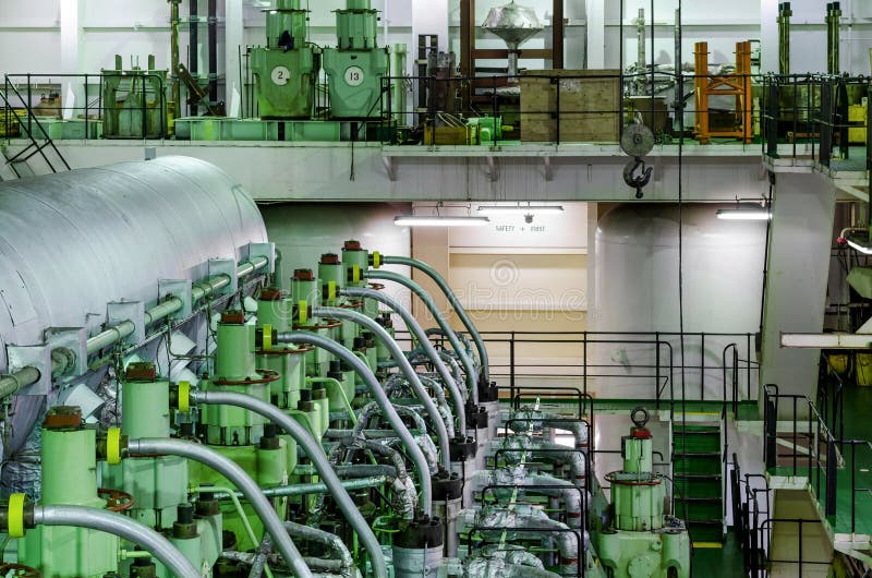 Engine room stock image. Image of flange, receiver, engine - 51133305