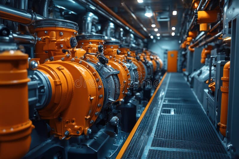 The Engine Room of a Cruise Ship, Industrial and Technical, Maritime ...