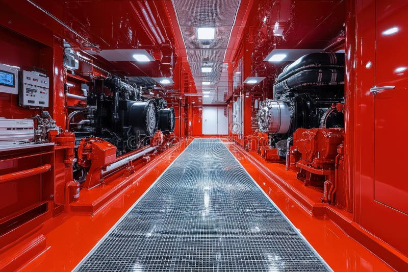 The Engine Room of a Cruise Ship, Industrial and Technical, Maritime ...