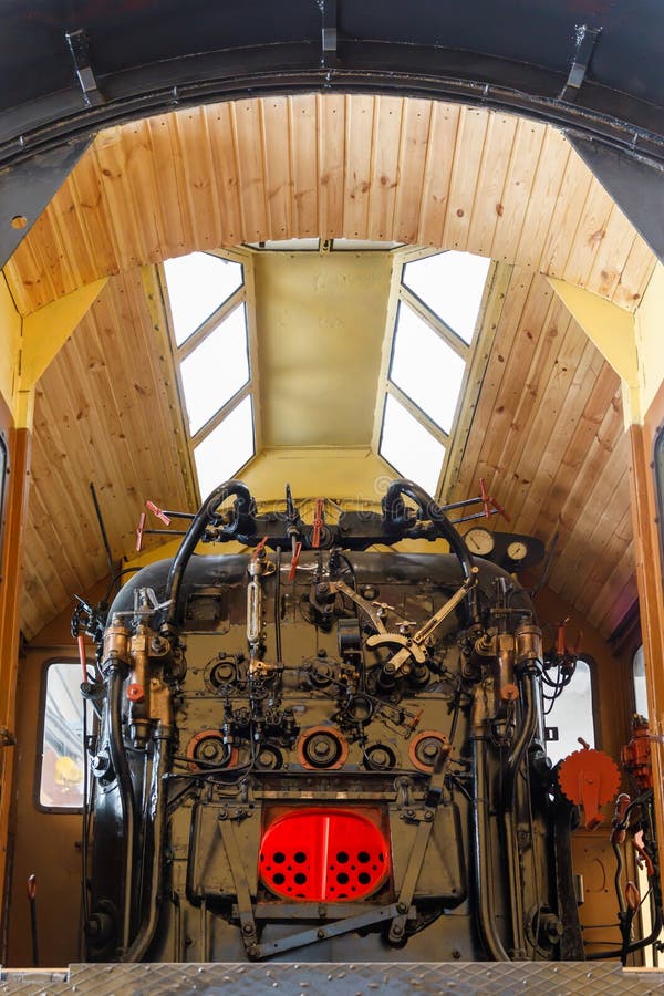 Engine Room Detail of a Old Steam Locomotive Stock Photo - Image of ...