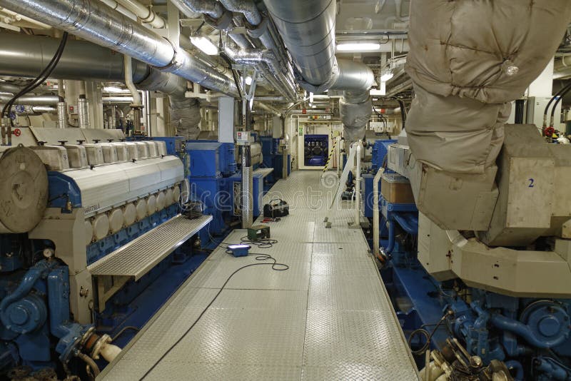 The Engine Room of a Modern Seismic Vessel Editorial Image - Image of ...