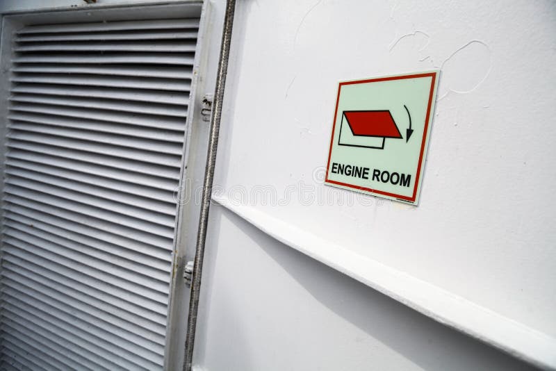 Engine Room sign stock photo. Image of factory, cabin - 63588032