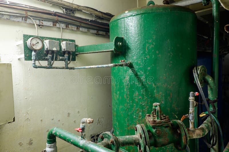 Engine Room Spaces on a Modern Vessel Stock Photo - Image of tube ...