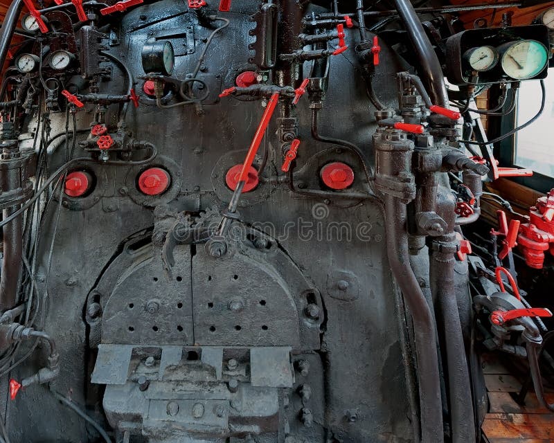 Engine Room of a Steam Locomotive Stock Photo - Image of boiler, cabin ...