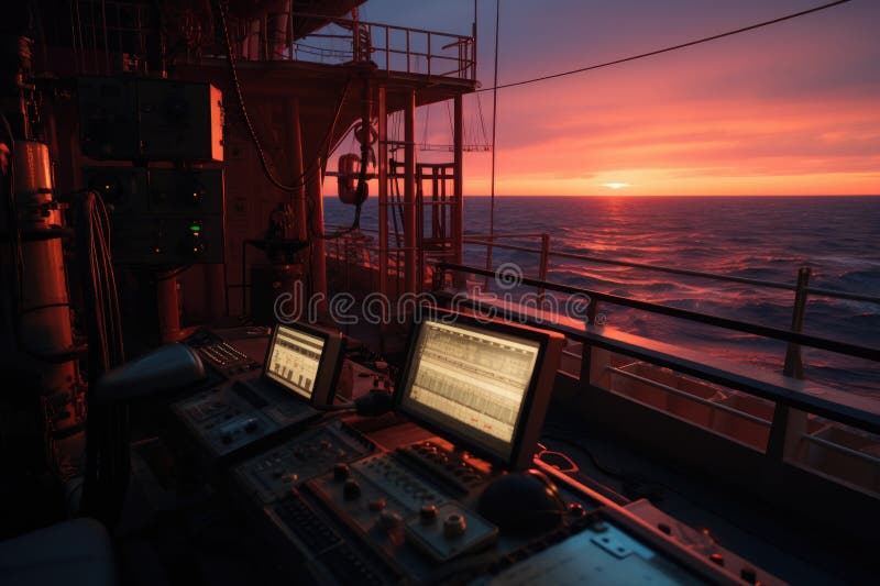 Engine Room on the Tower Crane Stock Illustration - Illustration of ...
