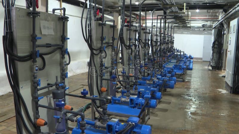 The Engine Room at the Treatment Facilities .Equipment Inside the ...