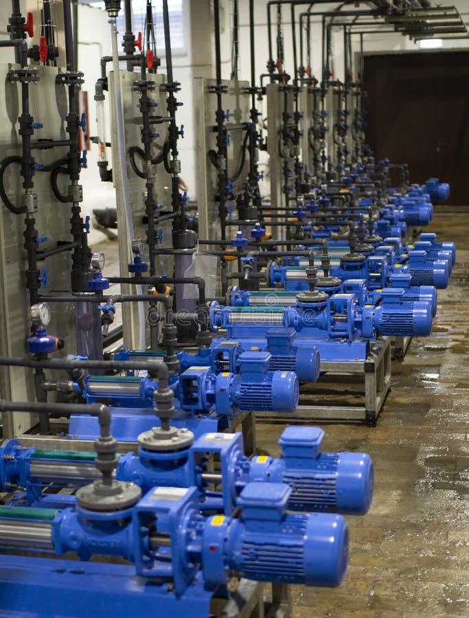 The Engine Room at the Treatment Facilities .Equipment Inside the ...