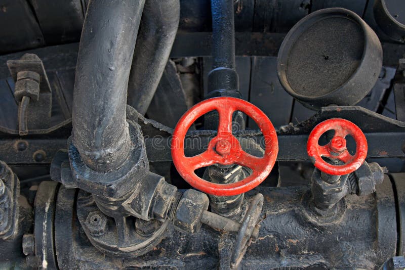 Engine Room of Very Old Steam Train Stock Photo - Image of pipes, cabin ...