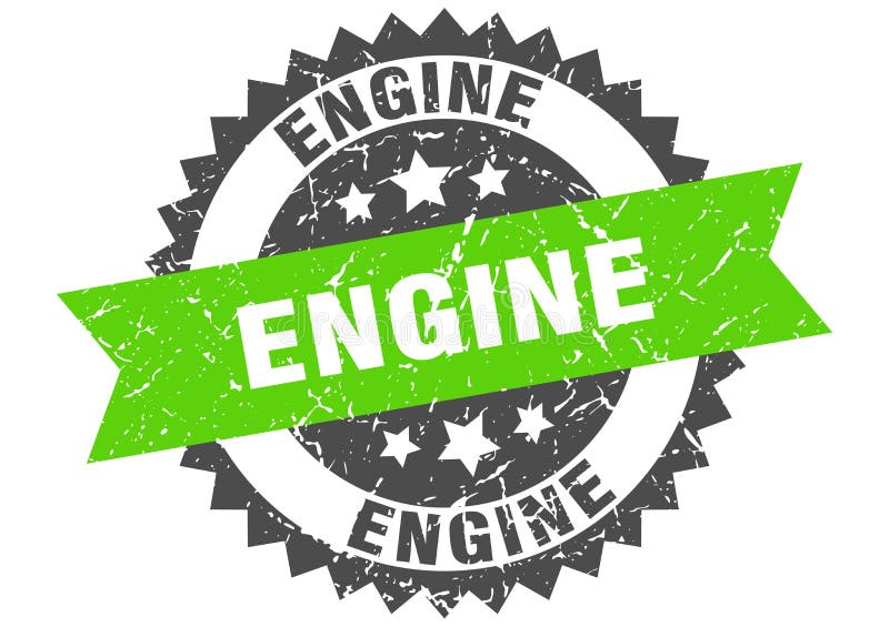 Engine Stamp. Engine Label. Round Grunge Sign Stock Vector ...