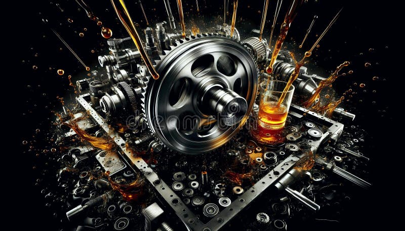 The Engine S Gone Out of Control, it S Blown Out the Oil. Stock ...