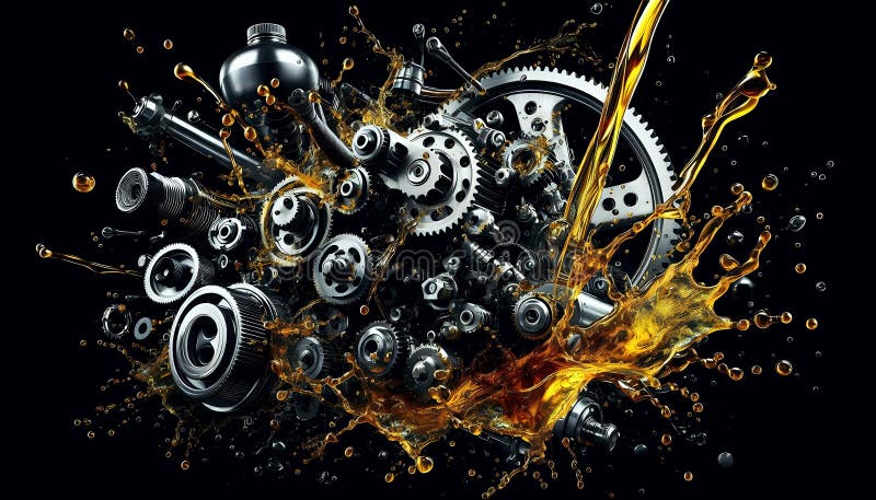 The Engine S Gone Out of Control, it S Blown Out the Oil. Stock ...